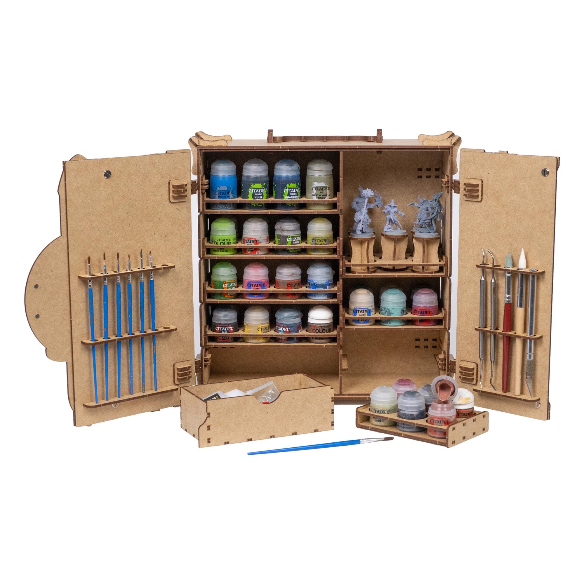 Painting Case with Paint Rack 34mm, Storage, Miniature Stand and Paint ...